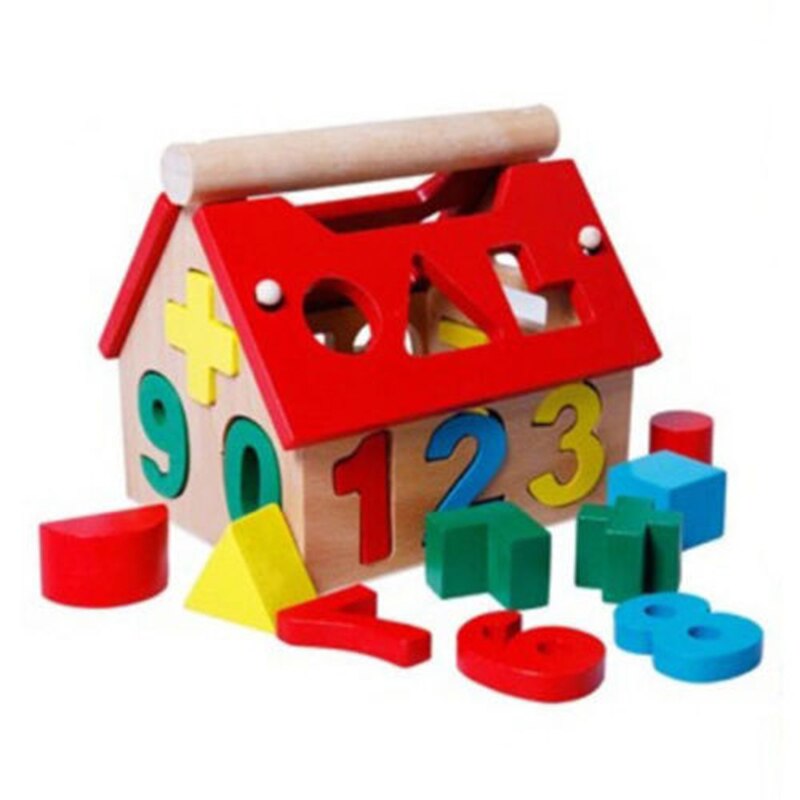 Wooden Toys House Number Shape Letter Learning Gam... – Grandado