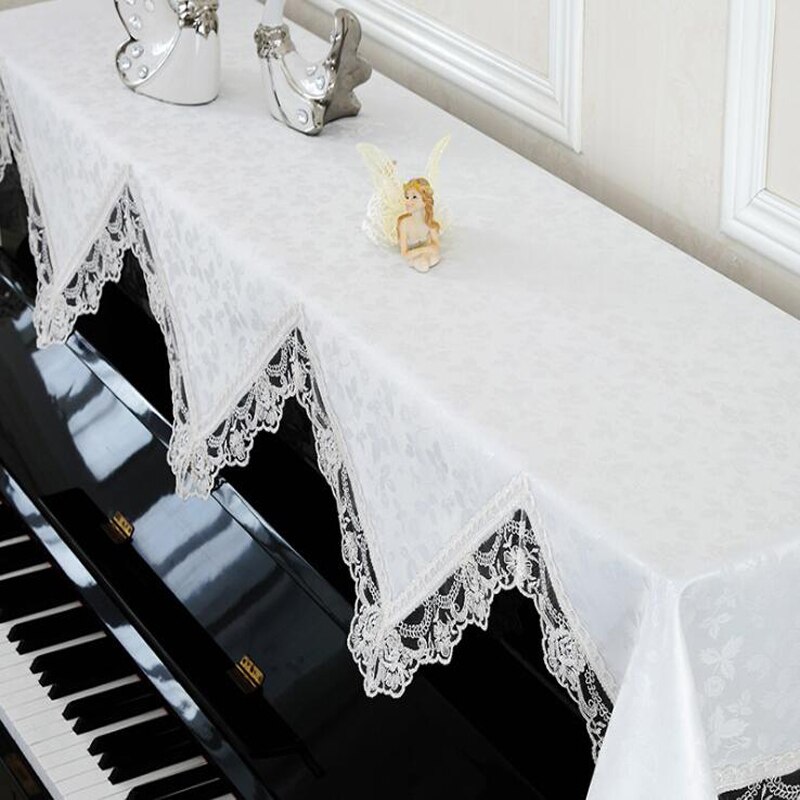90x200mm White Lace Piano Cover Decoration Piano C... – Grandado