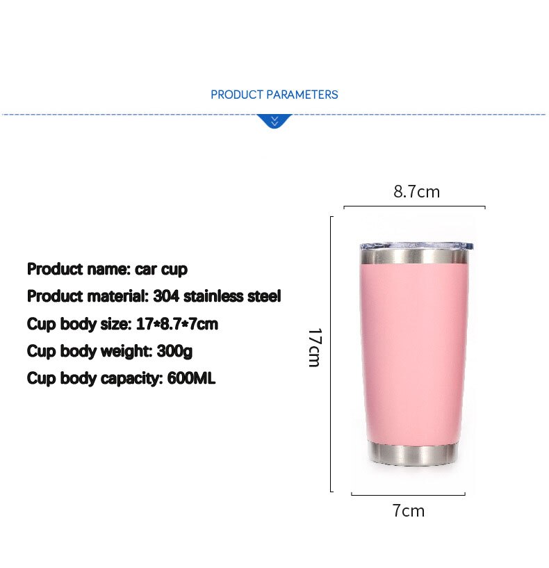 20 unzen Reise Becher Isolierte Becher Edelstahl A... – Grandado