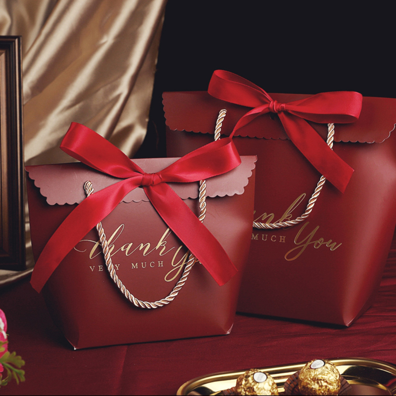 10pcs Hand-held Bags Paper Bag Package Candy Choco... – Grandado