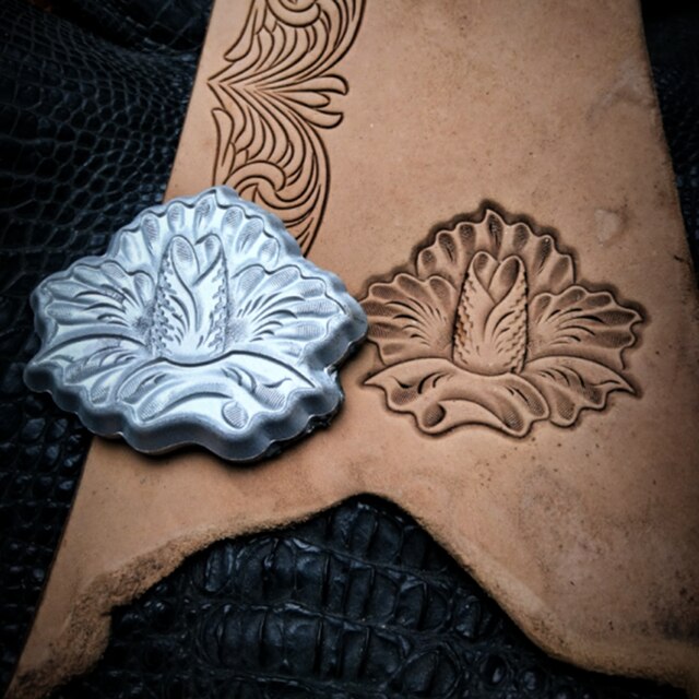 Flower pattern Hand-work unique leather working to... – Grandado