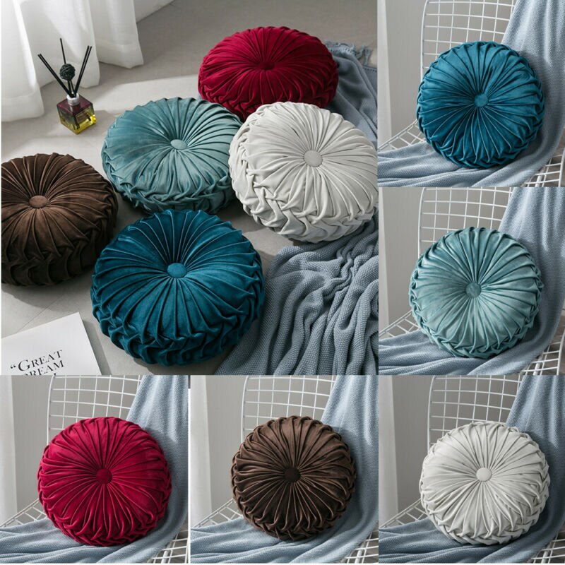 Round Shape 2 Size Seat Cushion Silk Cotton Core C... – Vicedeal