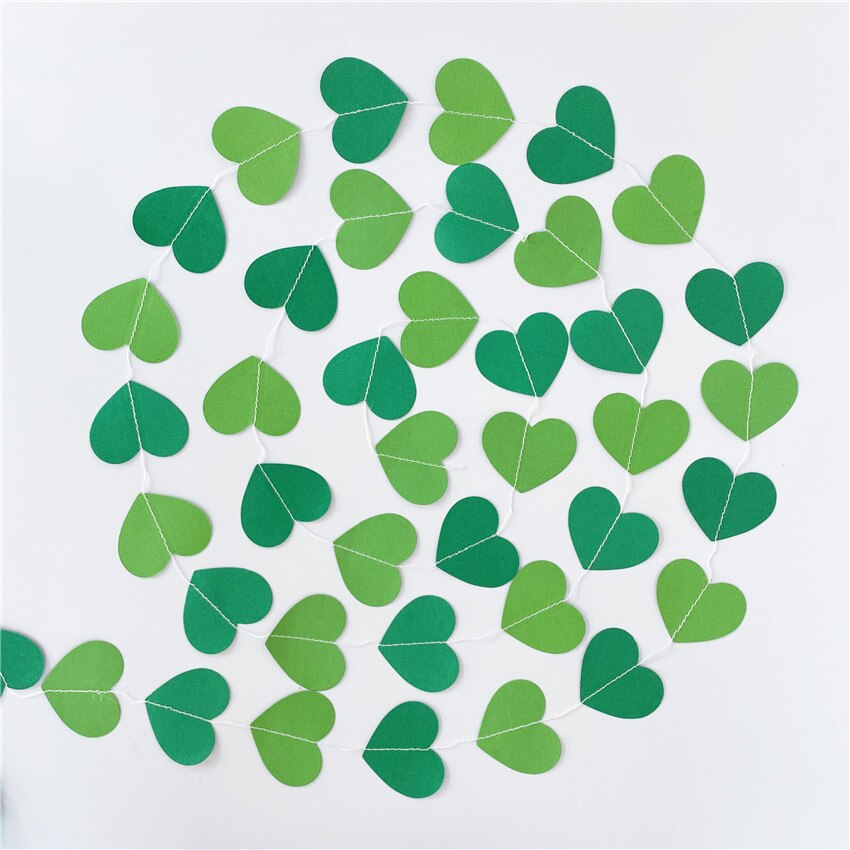 4 Meter Heart paper Garlands Love shape Flag Party... – Grandado