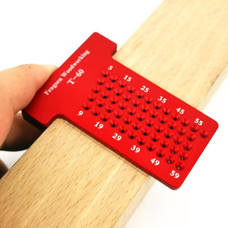 T60 T-type Ruler Hole Scribing Measuring Wood Gaug... – Grandado