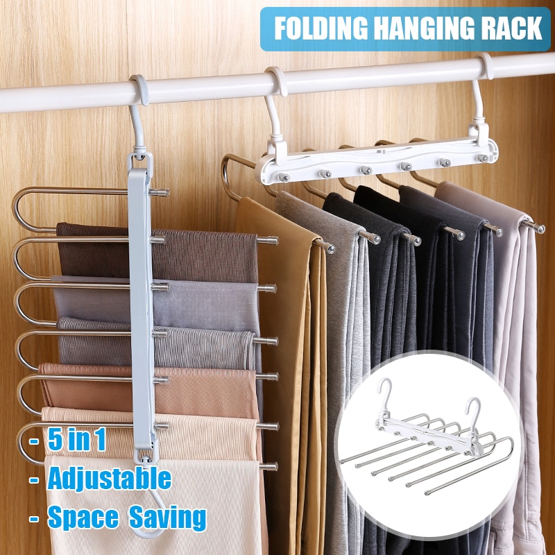 1Pc Multifunctional Folding Pants Rack Adjustable ... – Grandado