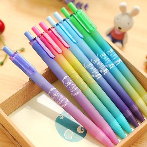 5pcs Black Ink Gel Pens Auto Ballpoint Pen Student... – Grandado