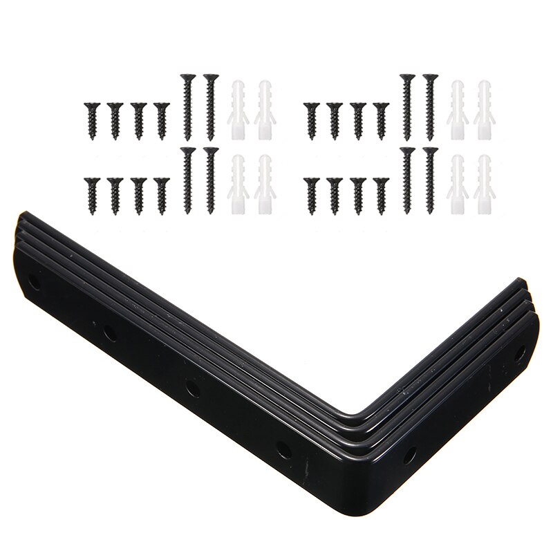 4pcs L Shape Metal Shelf Brackets Wall Mounted Rig... – Vicedeal