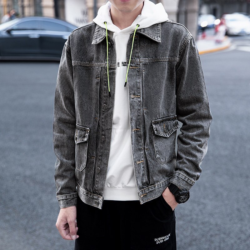 Men's denim jacket male Korean spring autumn model... – Vicedeal