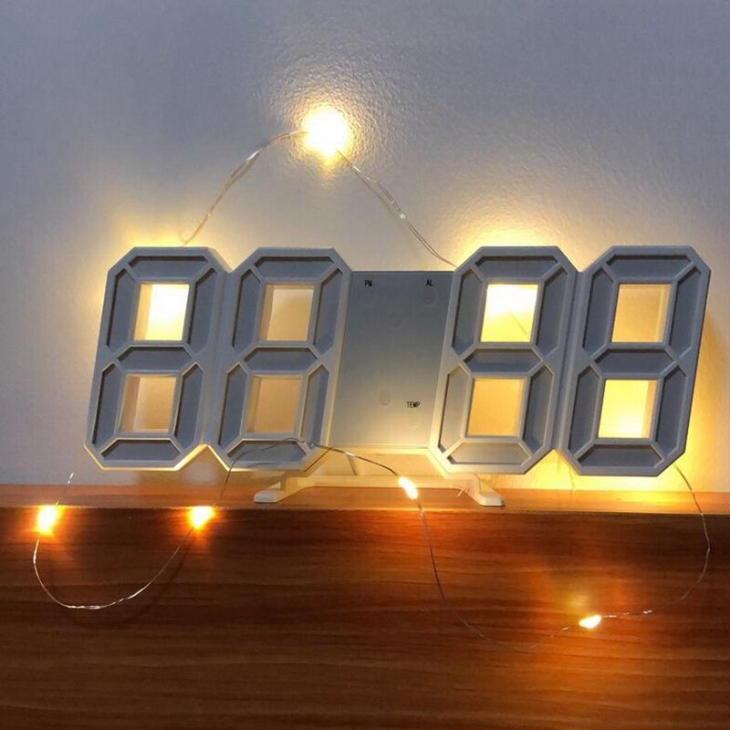 Smart 3d Digital Clock Alarm Clock Digital Wall Cl... – Grandado