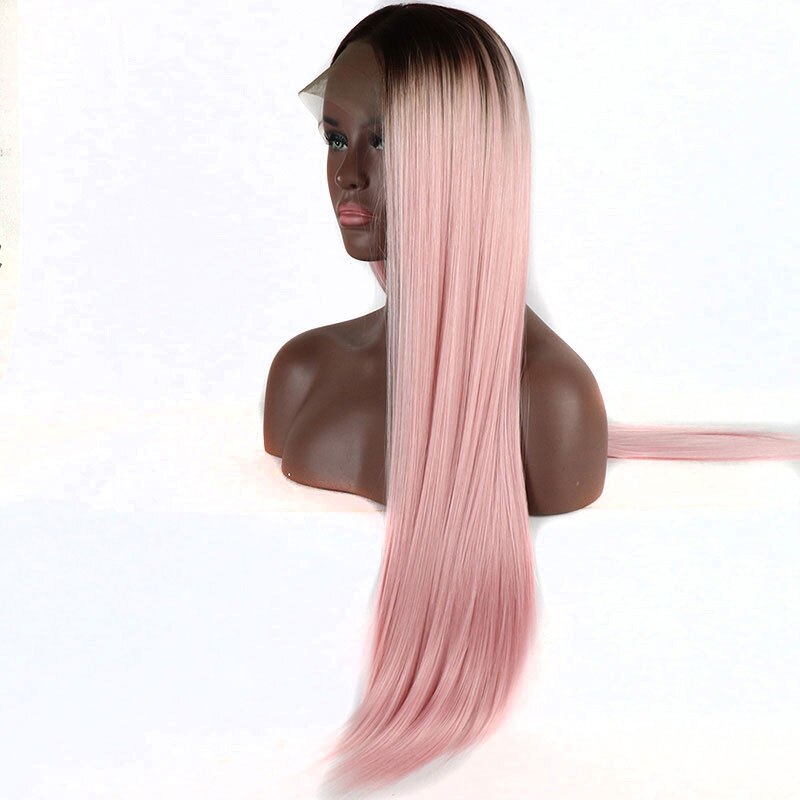 Bombshell Black Ombre Pink Synthetic Lace Front Wi... – Vicedeal