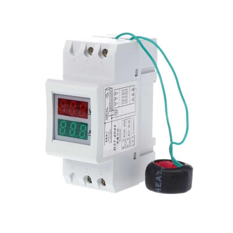 2P 36Mm Din Rail Dual Led Voltage Current Meter Vo... – Vicedeal