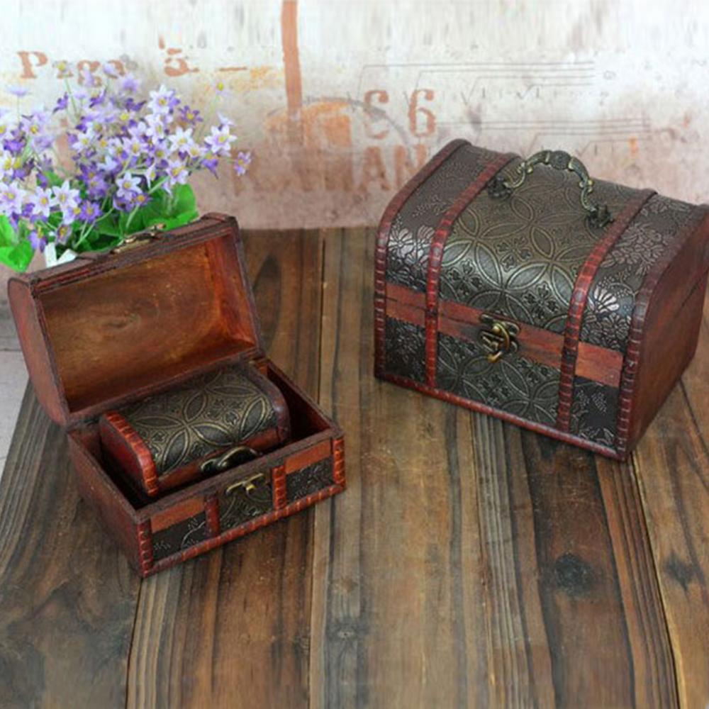 80% 3Pcs Wooden Treasure Chest Stash Box Jewelry M... – Grandado