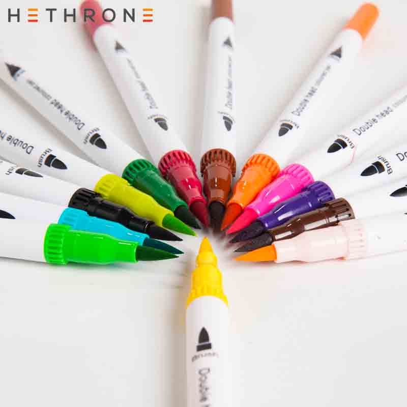 12/24/36/48 color marker pen set Dual side writing... – Grandado