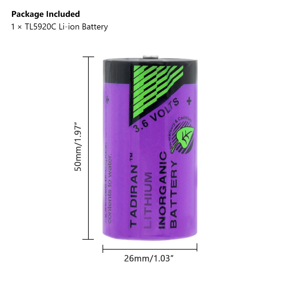 YCDC C Size Battery TL-5920 3.6V 8500mAh PLC Indus... – Grandado