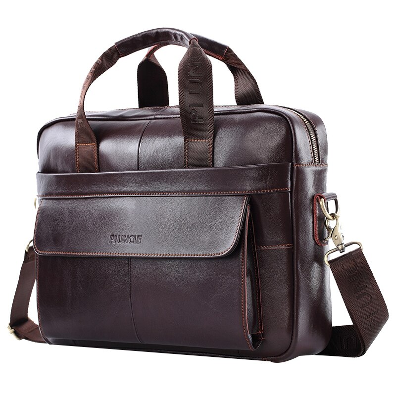 PI UNCLE Leather Briefcase Shoulder Messenger Bag ... – Grandado