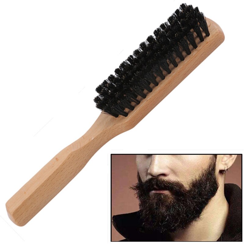Baard Borstel Houten + Fiber Borstel Voor Mannen S... – Grandado