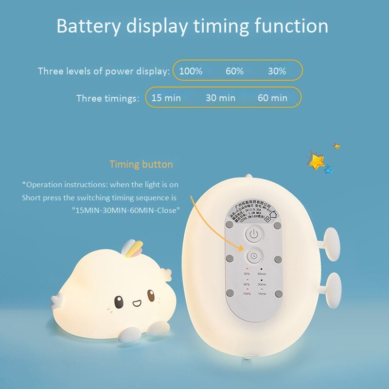 Rechargeable Colorful Press Sensor LED Night Light... – Grandado