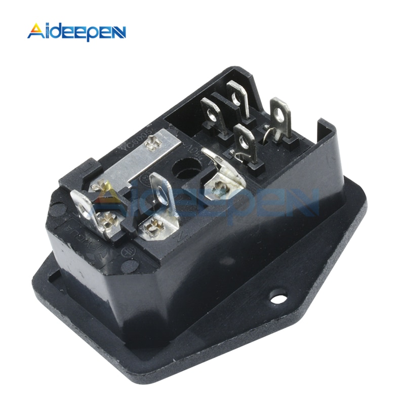 1Pcs AC 250V 10A Black Red Power Socket 3-Pin Term... – Vicedeal