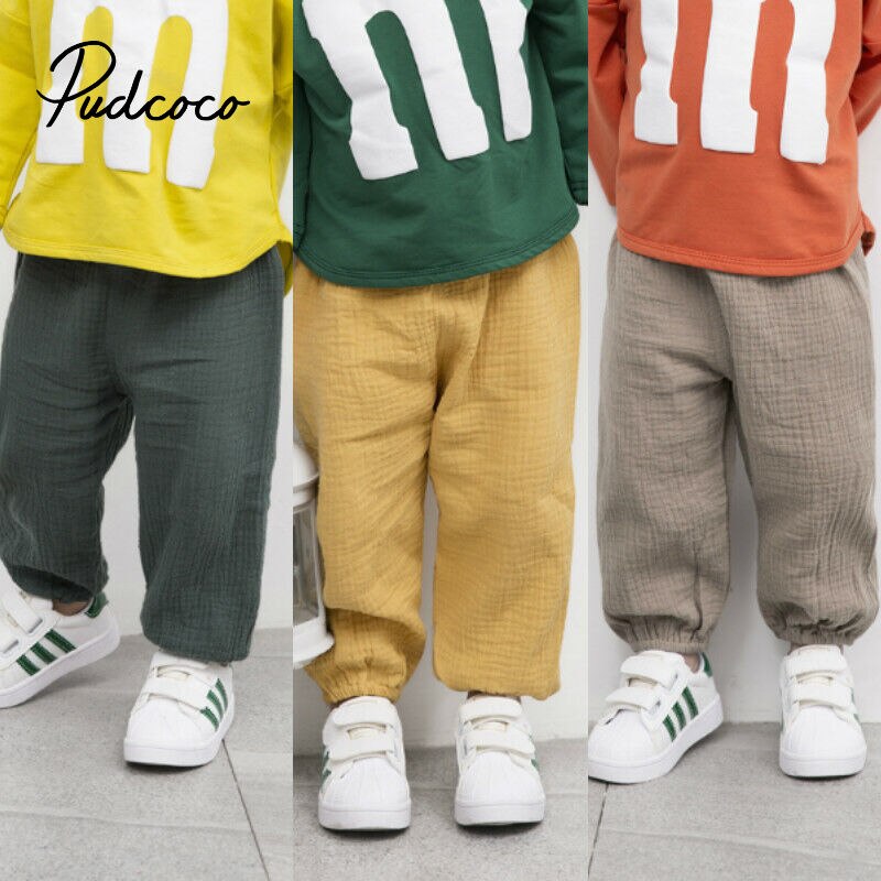 4 Colors Baby Kids Girl Boy Bottoms Wrinkled Panta... – Vicedeal