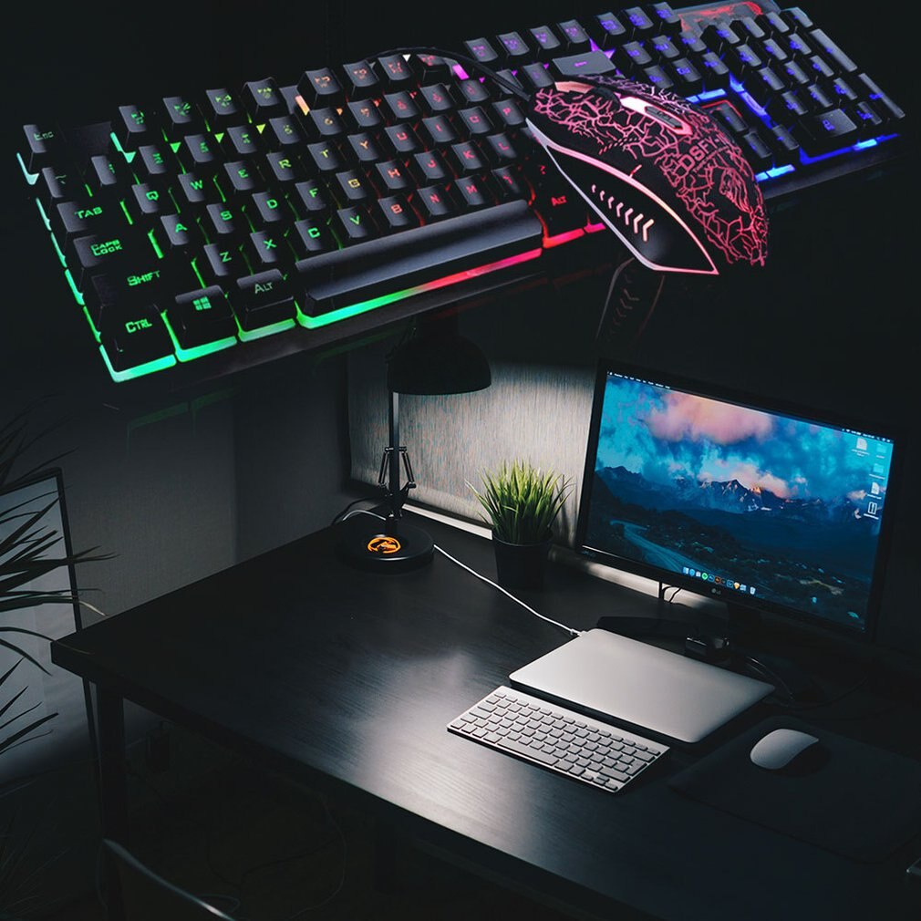 Game Luminous Wired USB Mouse Keyboard Suit With R... – Grandado