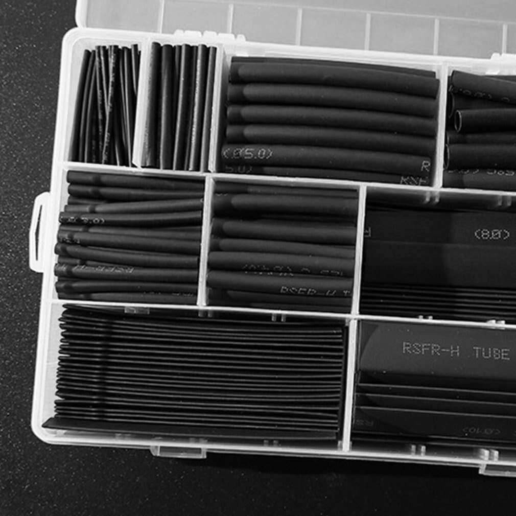 385 Stuks Set Black Polyolefine Krimpen Diverse Kr... – Grandado