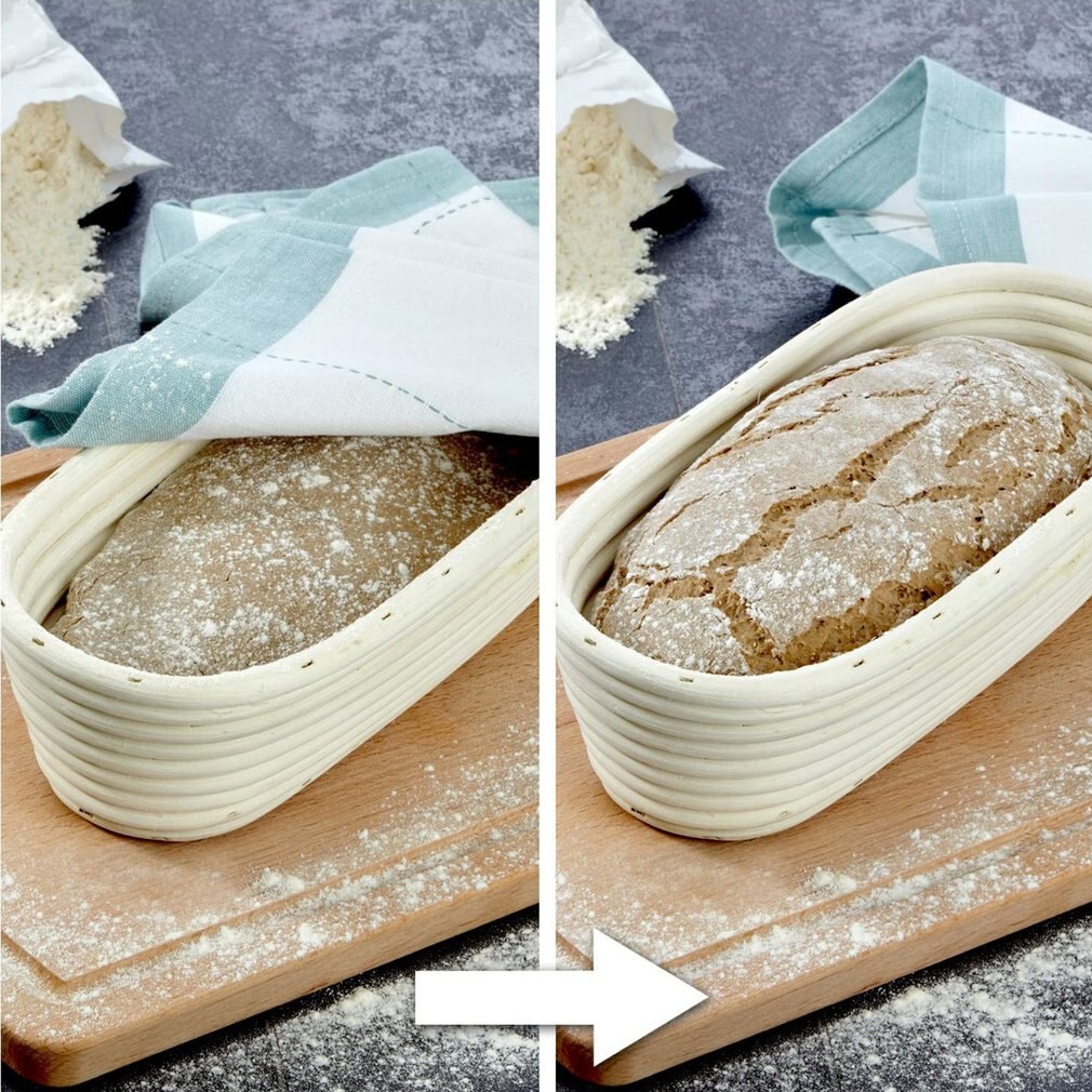 Brood Ovale Gisting Mand Brood Ronde Rotan Kom Han... – Vicedeal