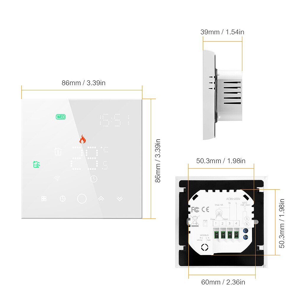 Touch Control Thermostat Room Temperature Controll... – Grandado
