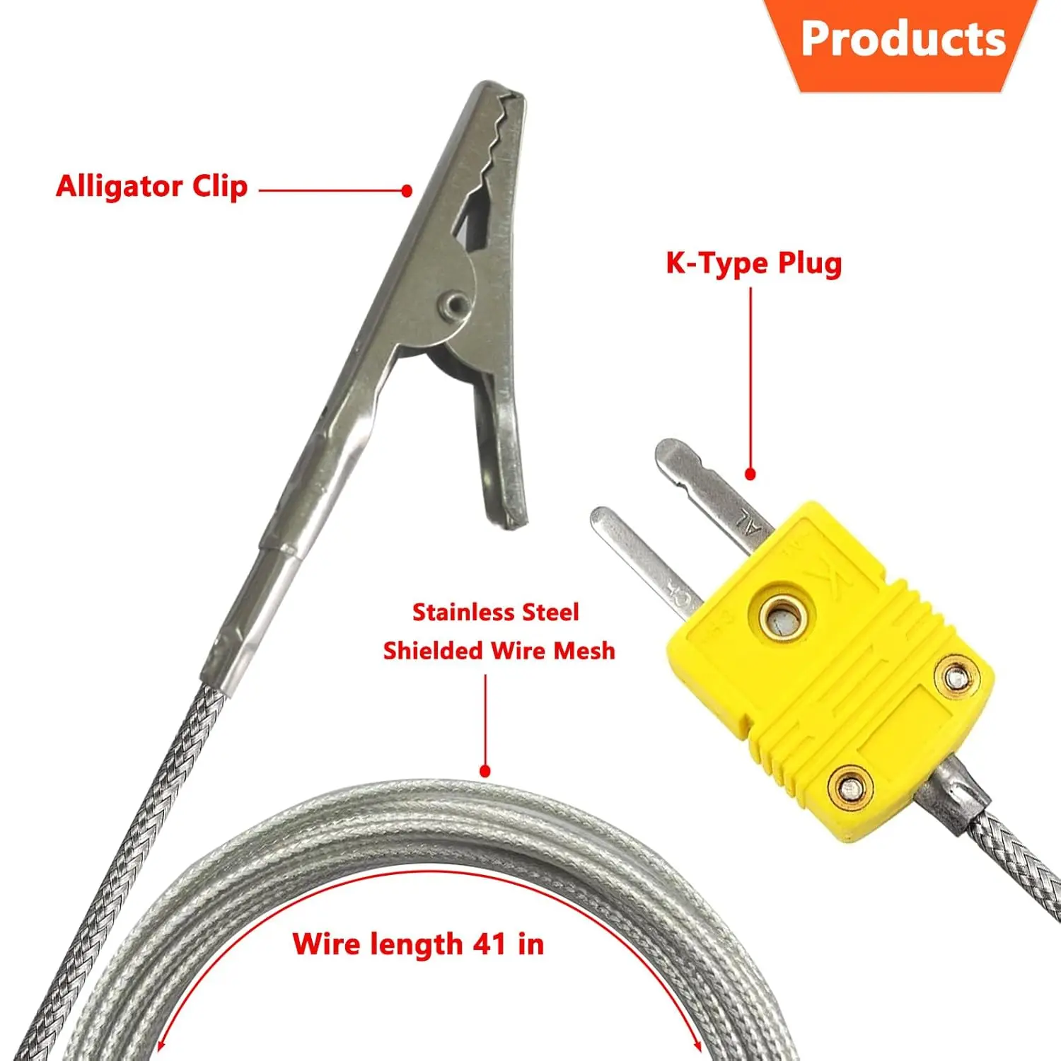 Thermocouple K Type Probe Alligator Clip for K Typ... – Grandado
