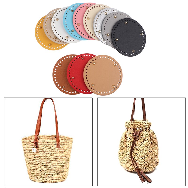 Round Leather Bottom Crochet Bag Making Bottom Mat... – Grandado