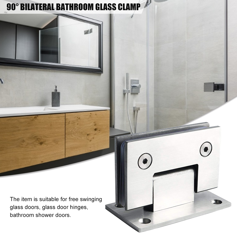 90 Degree Bilateral Glass Clamp Stainless Steel Sq... – Vicedeal