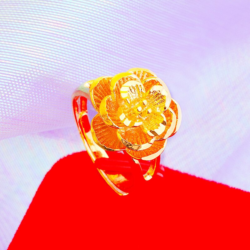 Anillo de compromiso de oro de 24K para mujer, joy... – Grandado