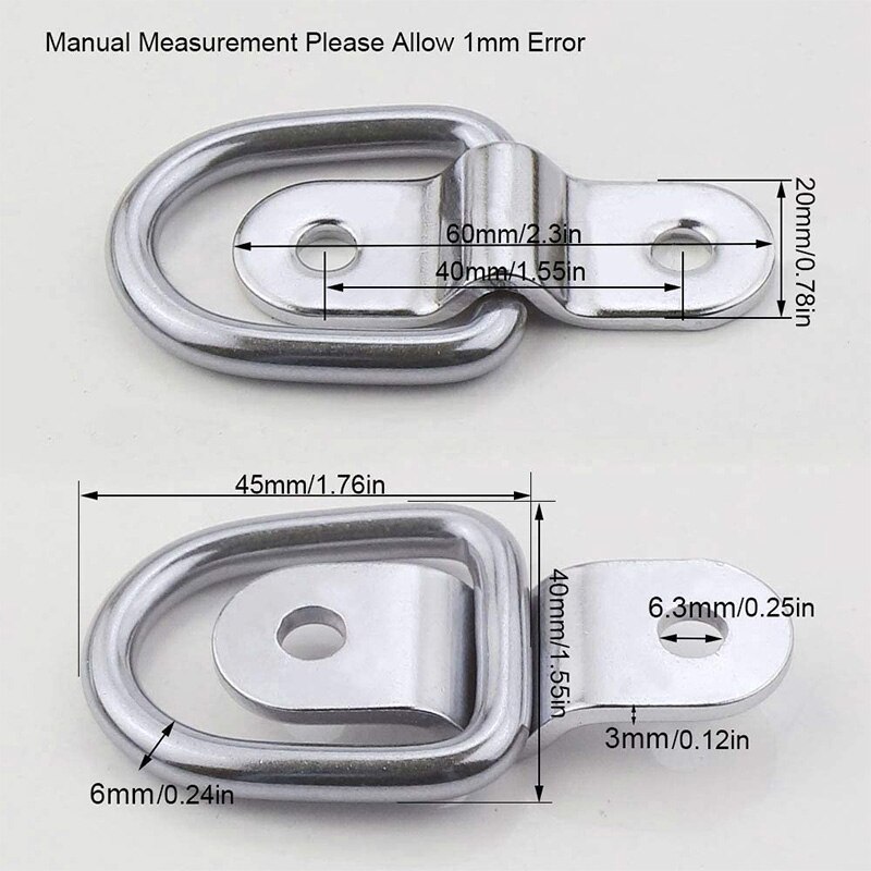 10-Pack D Ring Tie Down Ring Load Anchor Trailer A... – Grandado