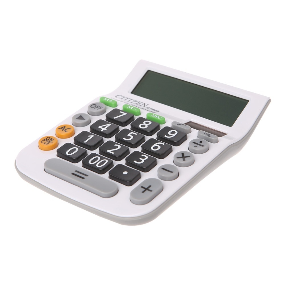 12-Digit Solar Battery Dual Power Large Display Of... – Grandado