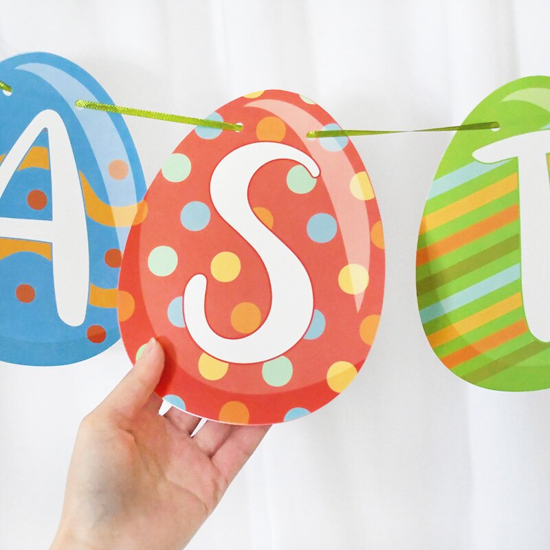 Cartoon Happy Easter Letter Banner Easter Decorati... – Grandado