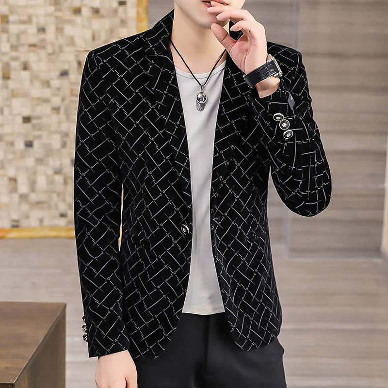 2022 Spring Corduroy Men Blazers Korean Slim Casua... – Vicedeal