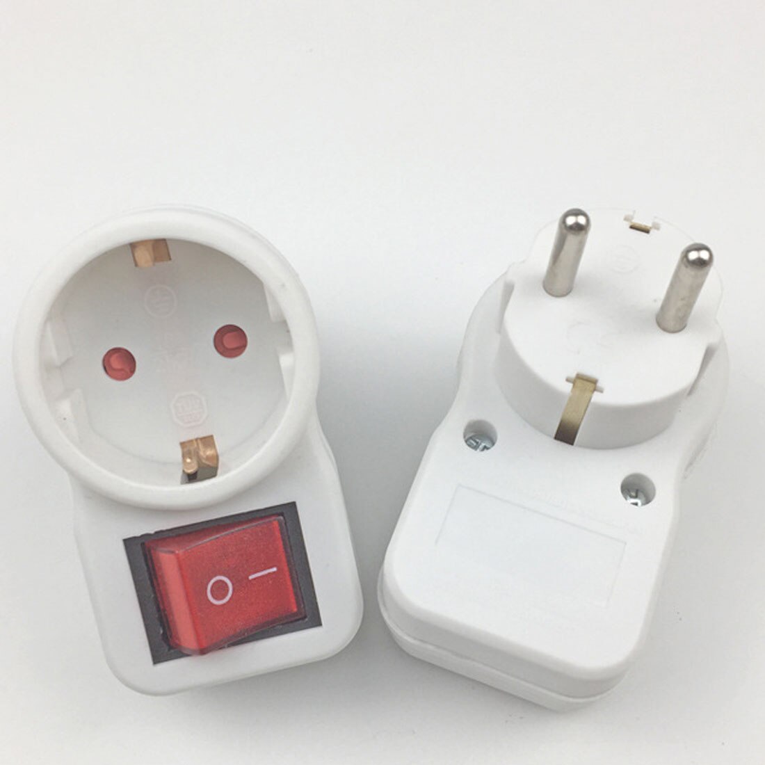 With Switch Neon Indicator 16A Travel Plugs EU Sta... – Grandado