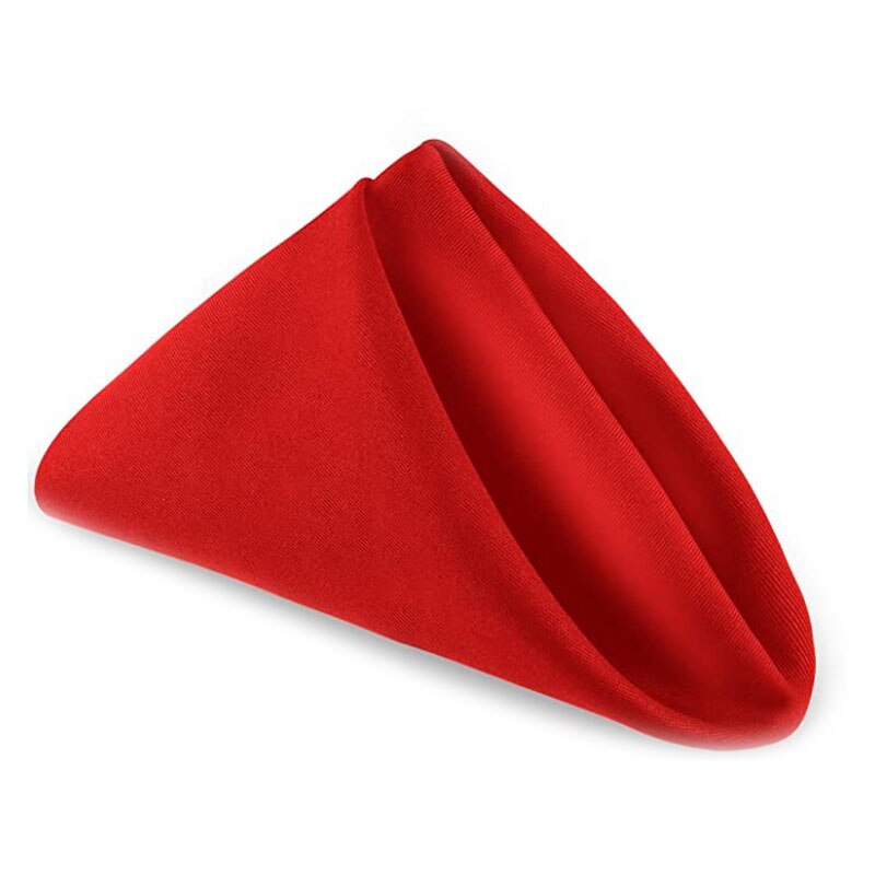 Cloth Napkins 17 x 17 Inch Red Solid Washable Poly... – Grandado