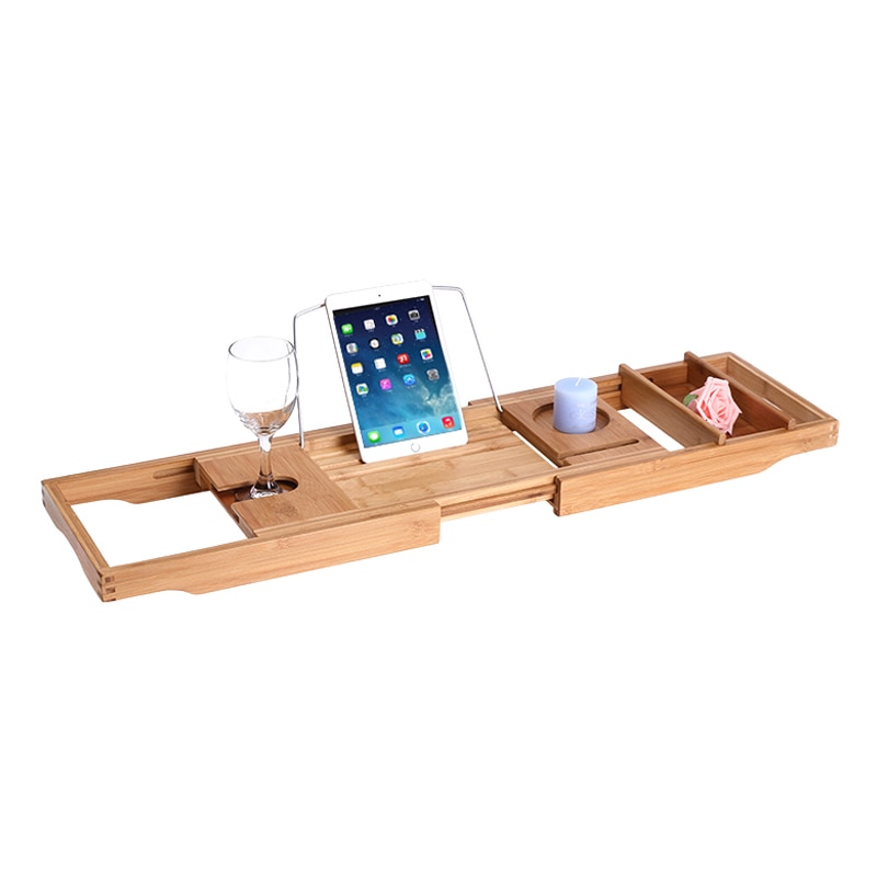 Bamboo Bathtub Tray Handcrafted Bath Tray Bathroom... – Grandado