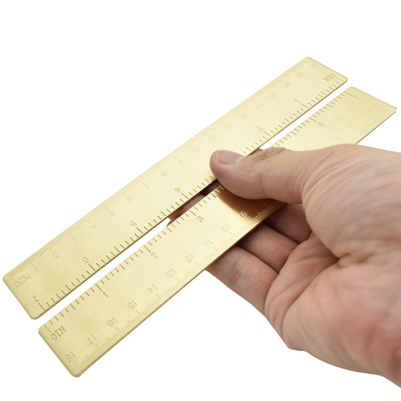 Retro Metal Brass Straight Scale Ruler 7 Inch 18 c... – Grandado