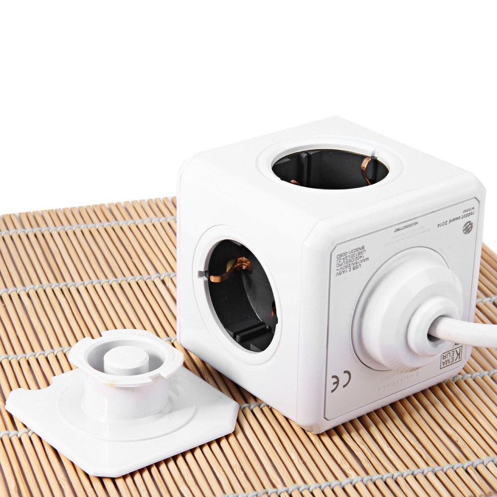 Allocacoc Extended PowerCube Socket EU DE Plug 4 O... – Grandado