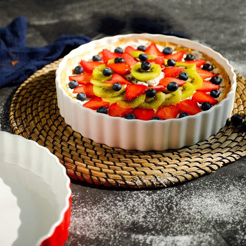 8 Inch Ceramic Round Cheese Baked Plate Pan Pizza ... – Grandado