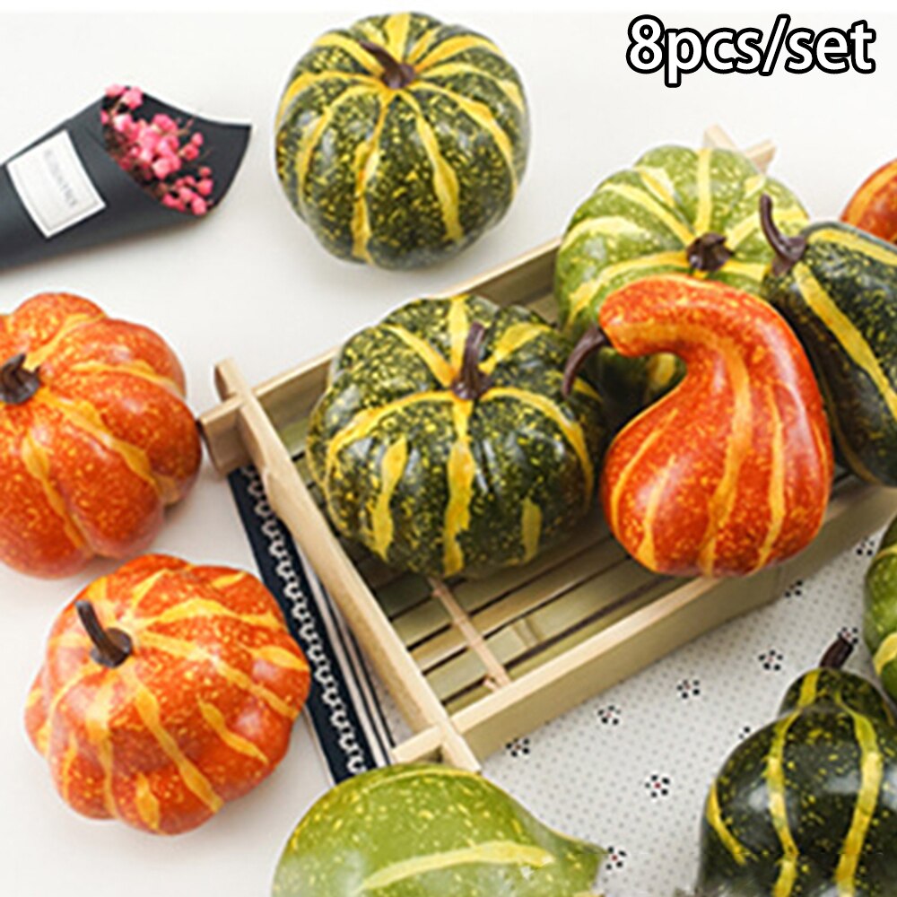 8Pcs Oogst Decoraties Props Kunstmatige Mini Pompo... – Grandado