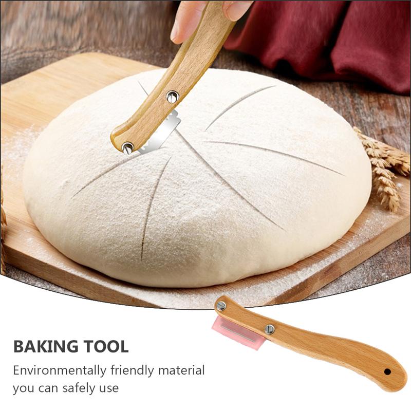 1 Set Stainless Steel Wooden Dough Scoring Knives ... – Grandado