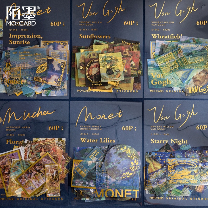 60 pcs Impression Gallery Vintage Decorative Stick... – Grandado