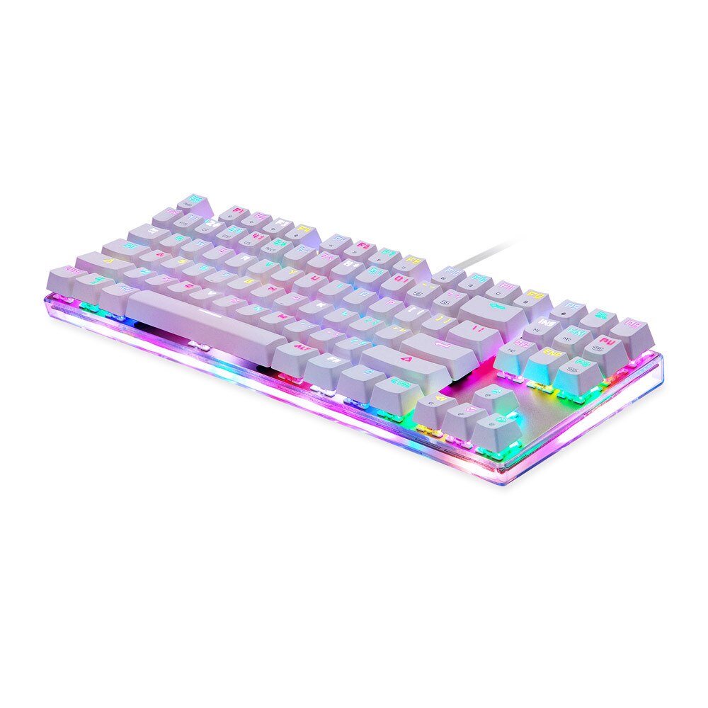 Keyboards Gaming White MotoSpeed K87s Colorful Ill... – Grandado