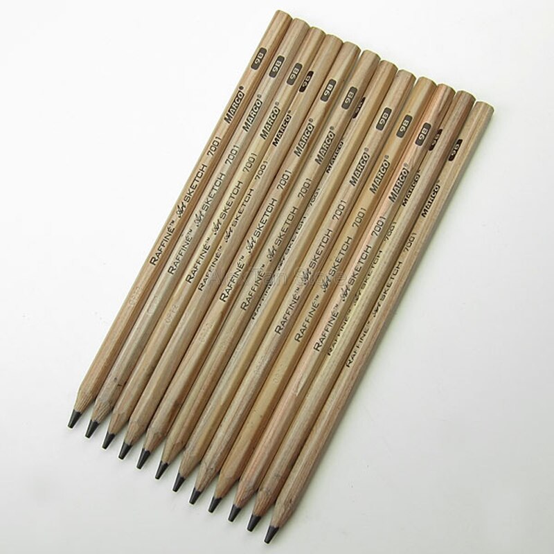 12 pezzi Marco disegno schizzo matita legno natura... – Vicedeal