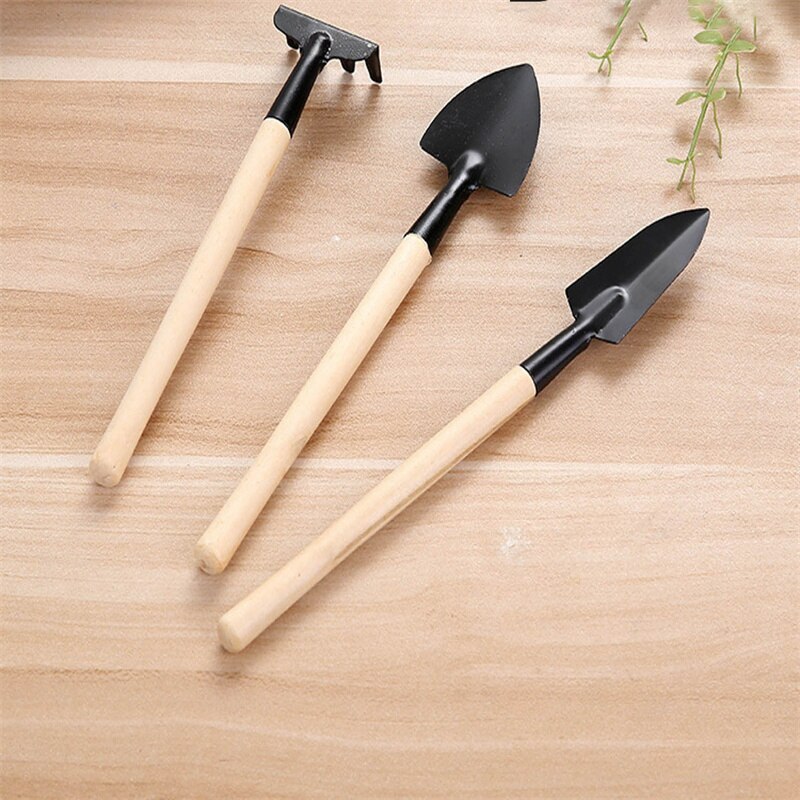 3pcs Mini Gardening Power Tool Metal Head Shovel R... – Grandado
