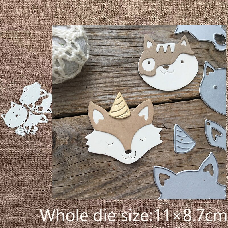 Craft Metal stencil mold Cutting Die fox cat anima... – Vicedeal