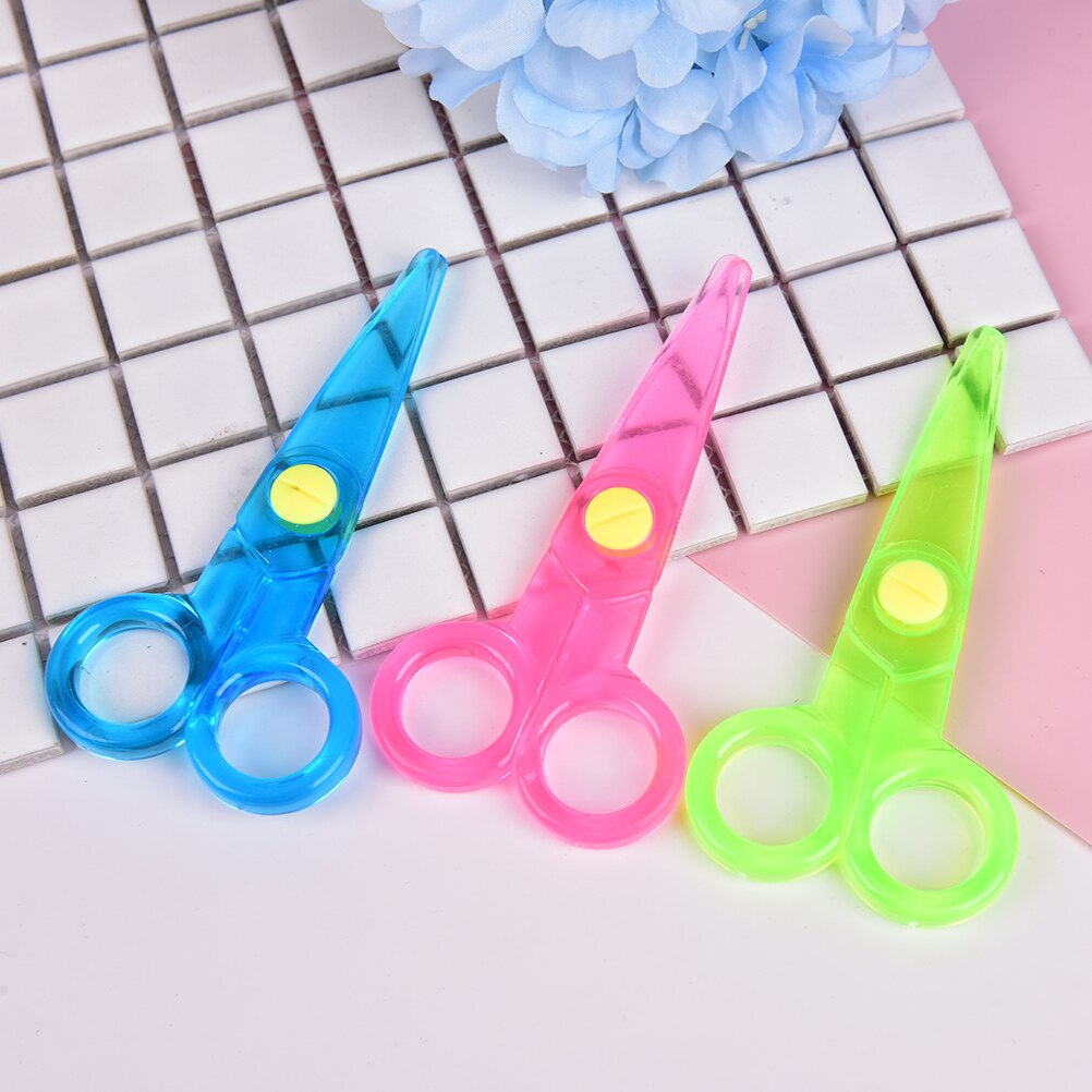 Mini Safety Plastic Scissors Round Head Safety Sci... – Grandado
