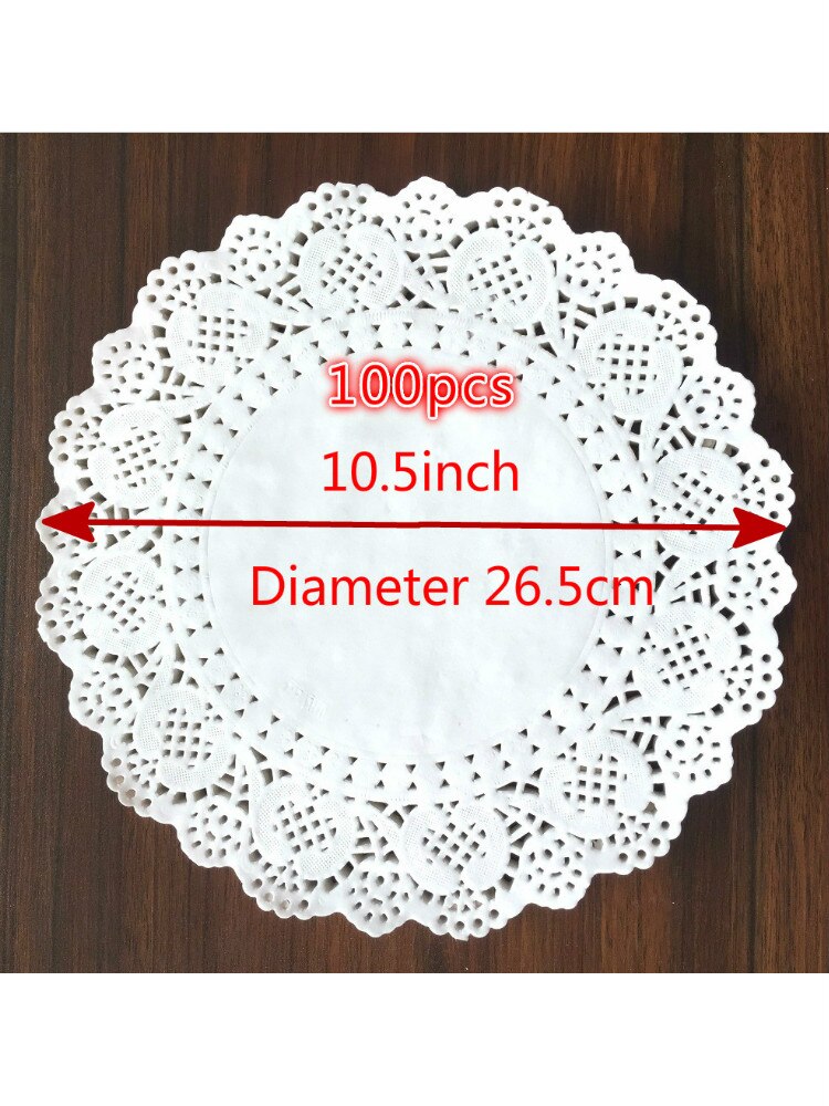 100pcs 10.5inch Diameter 26.5Cm White Round Paper ... – Grandado
